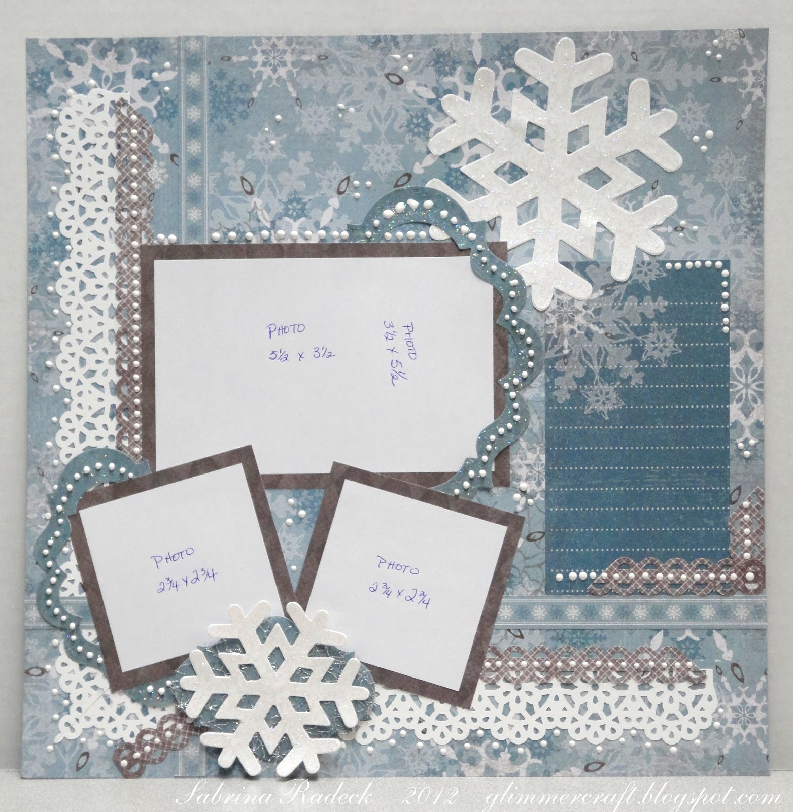 Upsy Daisy Christmas Layout Instructions - Scrapbook Parade Class ...