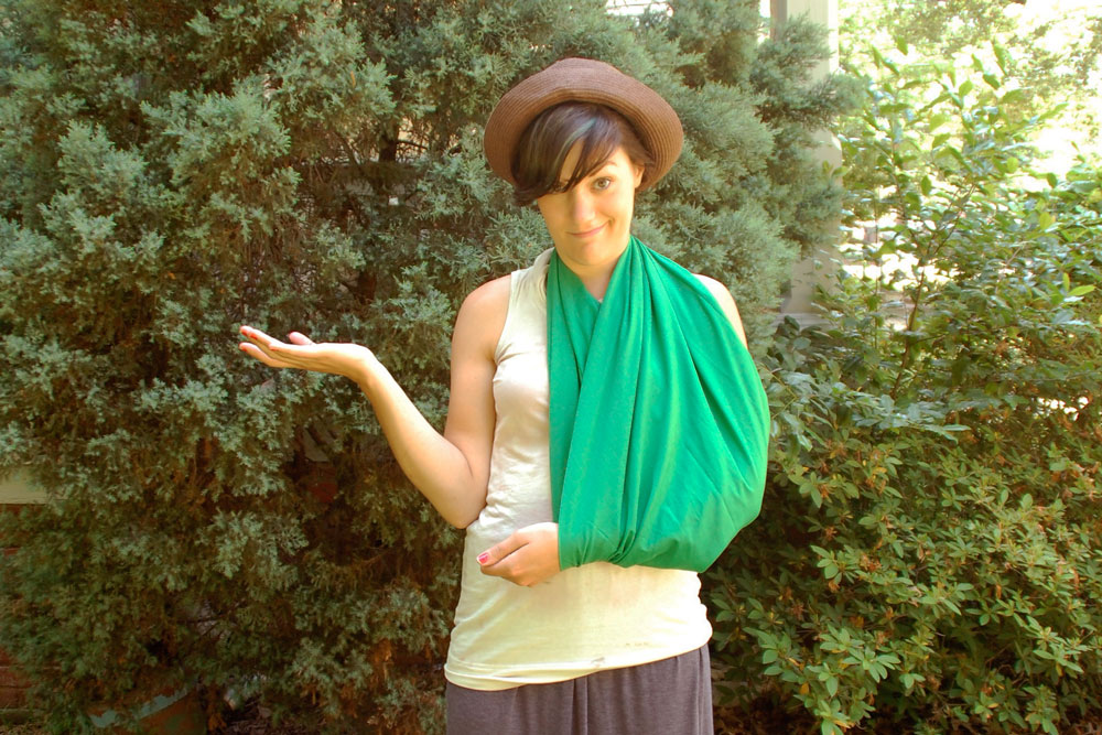 DIY Arm Sling How to make a sling for an injury