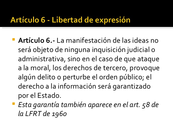 IMPREVISTOSNOTICIAS: ADICIONAN ARTICULO SEXTO CONSTITUCIONAL, EN EL ...