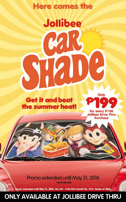 Manila Shopper: Beat the summer heat with the newest Jollibee Car Shade