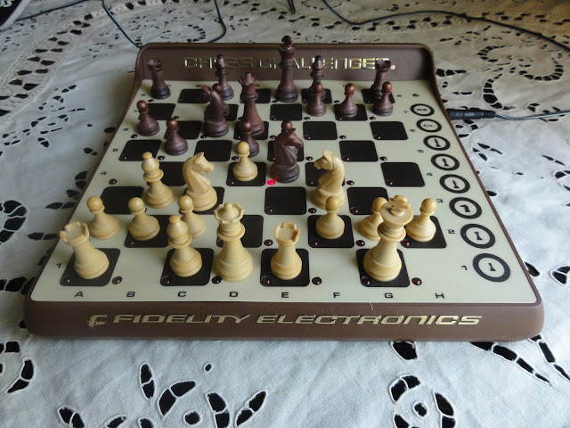 Milady and my dedicated chess computers: Sensory Chess Challenger 8
