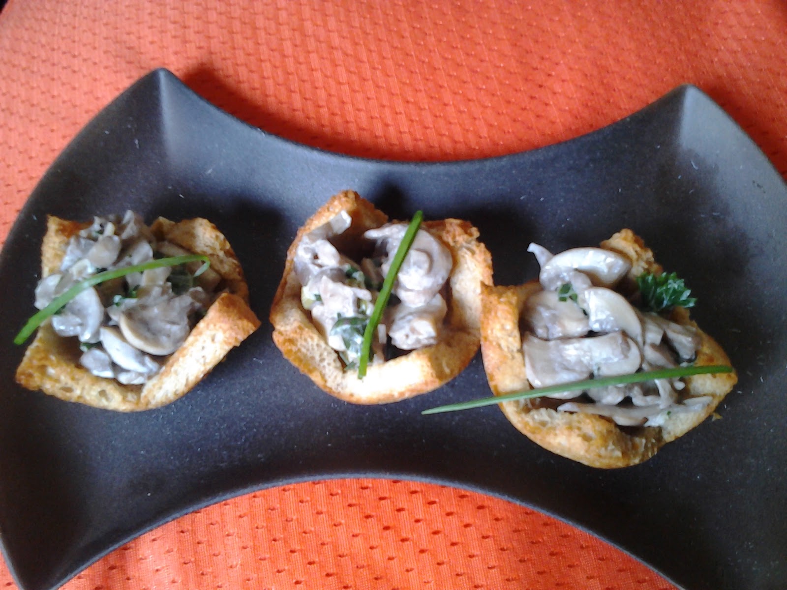 A Woman Of Process: Crispy bread cases with two fillings... and a ...