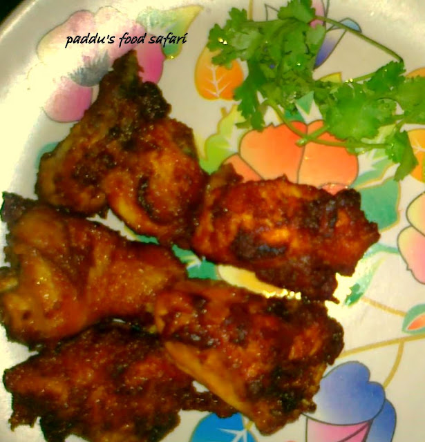 gHara javaN (Home Food): Chicken fry Ajwain flavor