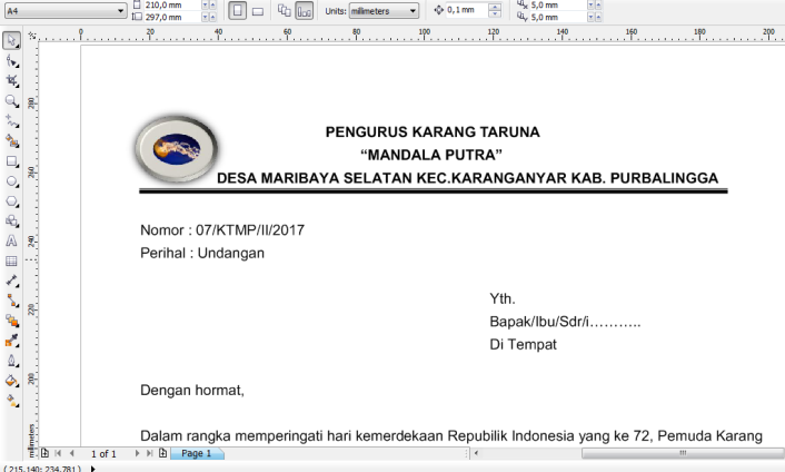 Inilah Cara Print Blangko Surat Undangan Secara Otomatis dengan CorelDRAW