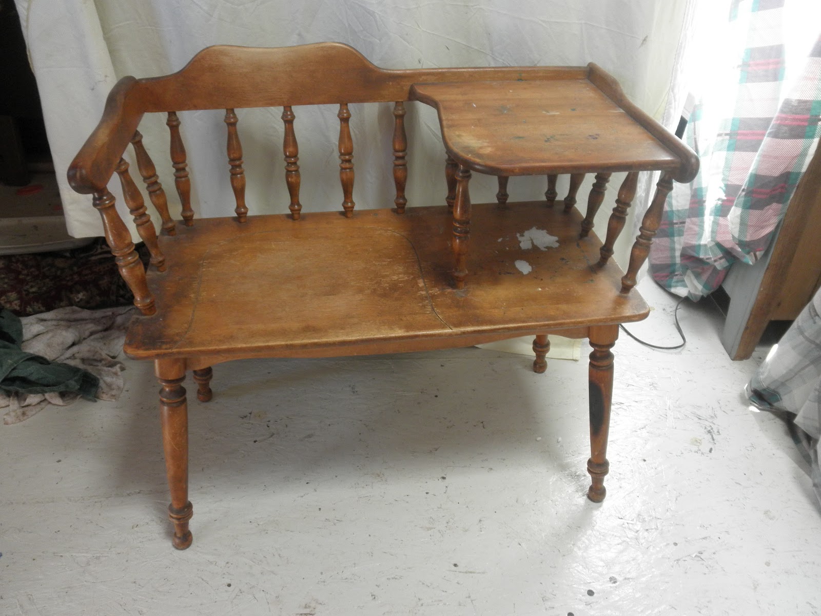 Redemption Refinishing: Telephone Bench