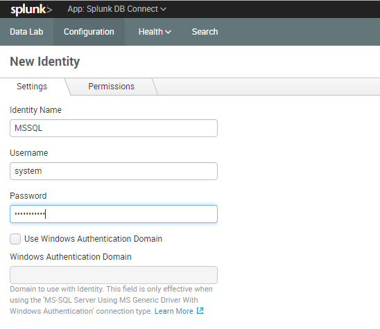 ИБ по частям Splunk Splunk Db Connect Подключаем Mssql