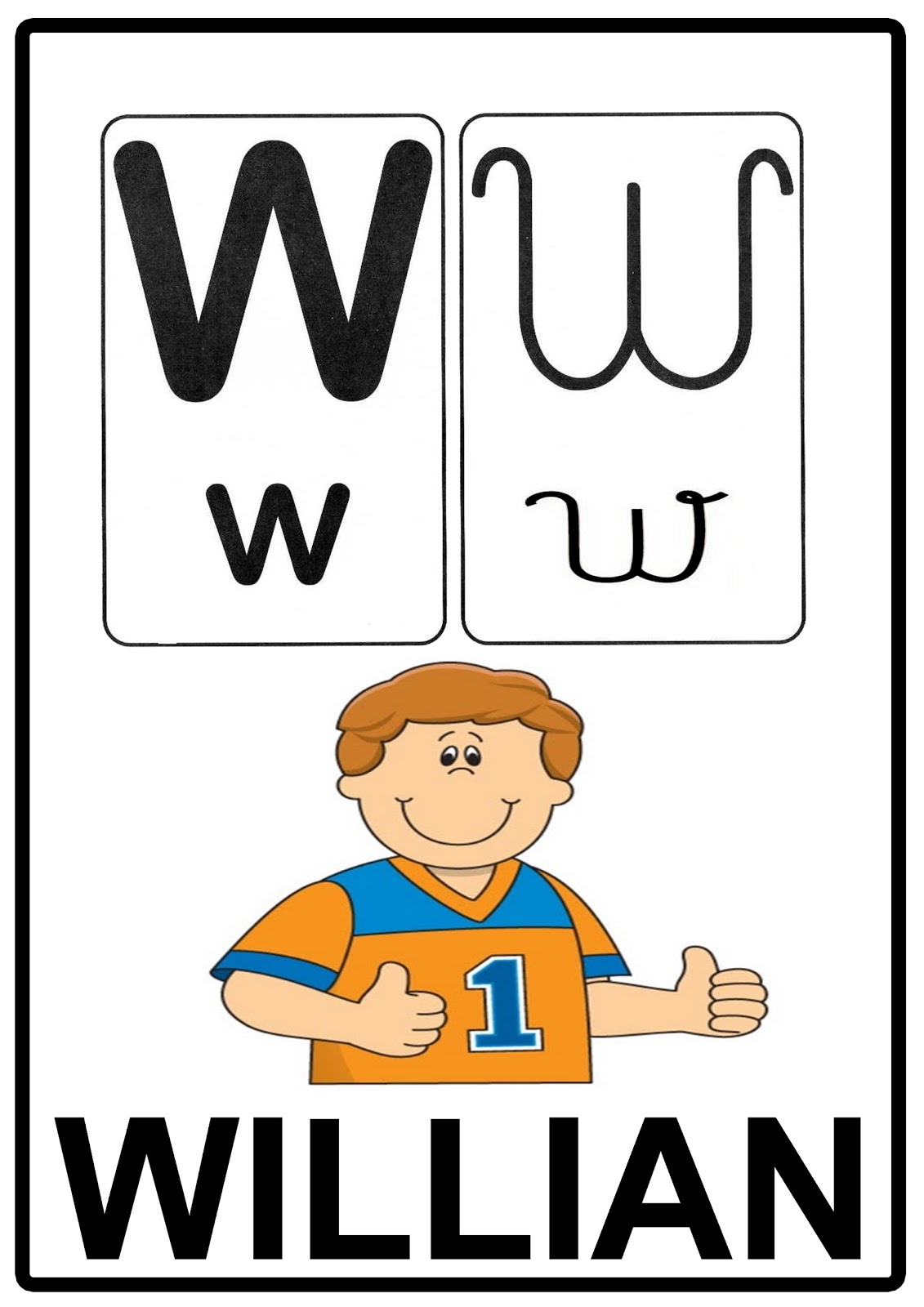 ALFABETO PARA SALA DE AULA: LETRA - W