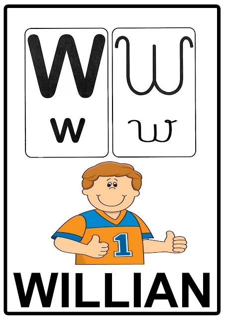 ALFABETO PARA SALA DE AULA: LETRA - W