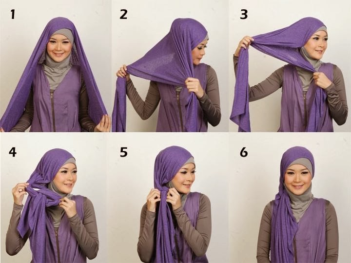 Tutorial Simple Jilbab Cantik Pashmina - Serba Serbi