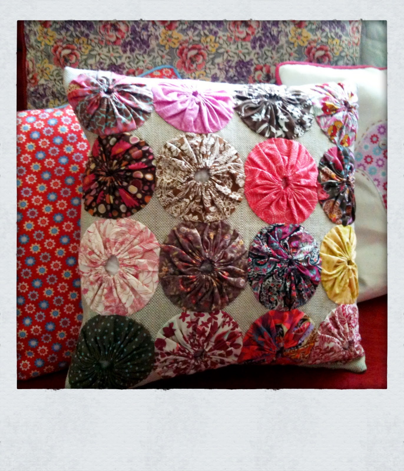 My Poppet Petite: suffolk puffs cushion