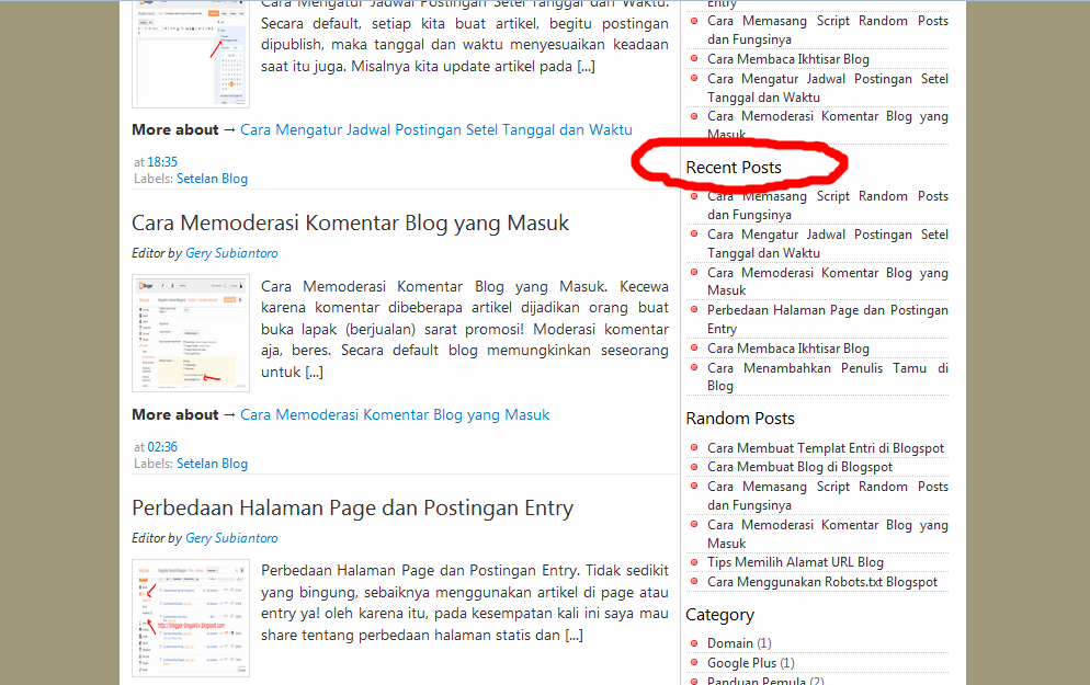 Cara Memasang Script Recent Posts dan Fungsinya | Blogaktiv Tutorial ...