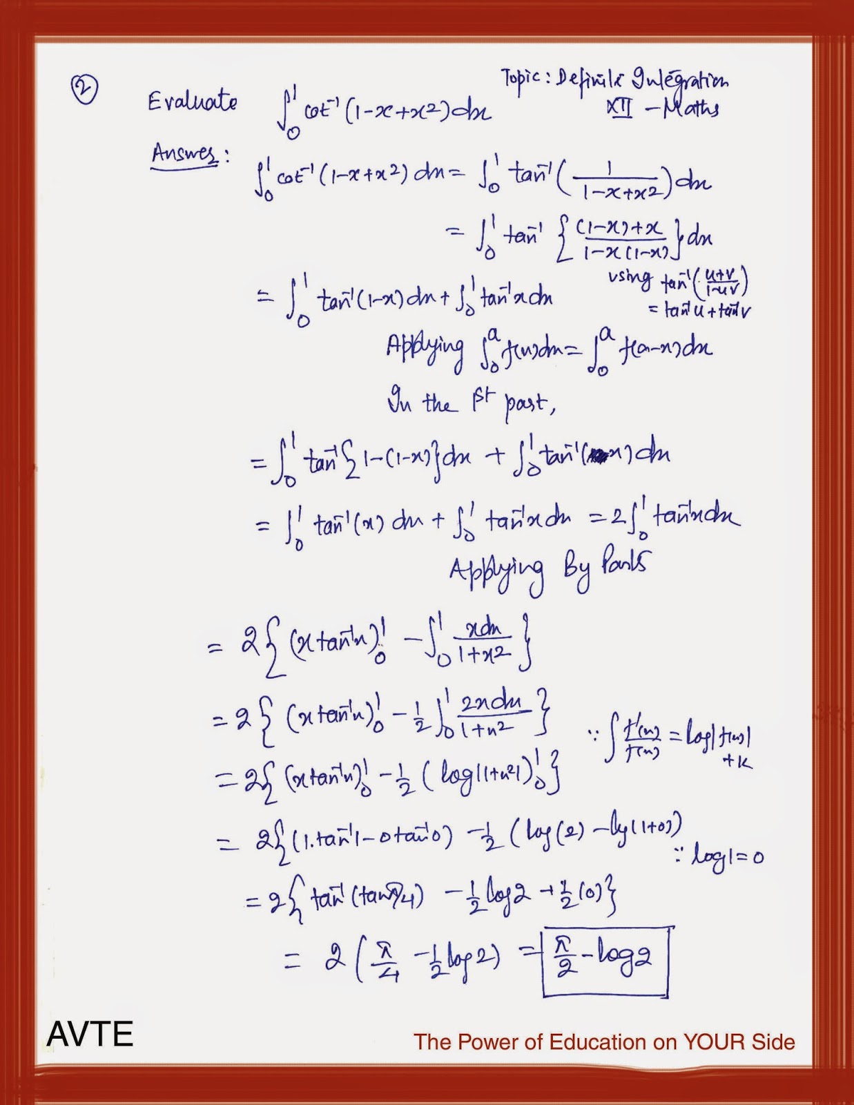 Slide 2 Class XII Mathematics CBSE on Definite Integration