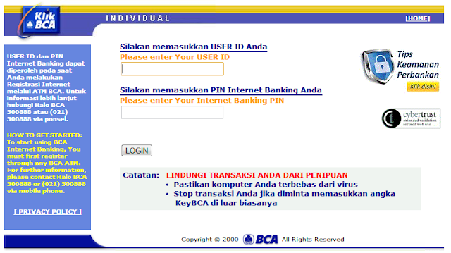 BANK: Internet Banking - KlikBCA