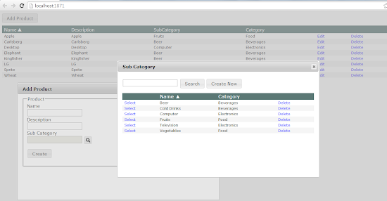 Rohit Kesharwani Crud And Multiple Jquery Dialogs In Aspnet Mvc