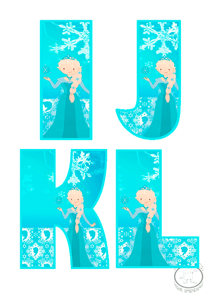 Abecedario Tipo Elsa de Frozen. Elsa´s Style Alphabet. - Oh my Alfabetos!