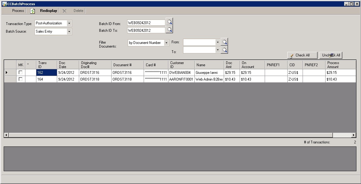Azox E-Commerce: How to Authorize a Batch in Microsoft Dynamics GP