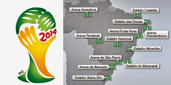 Mapas Copa do Mundo Brasil
