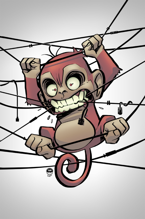 Manic Monkey - Process | EryckWebbGraphics