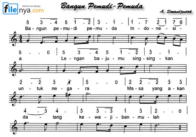 Not Pianika Bangun Pemudi Pemuda Tutorial Pianika Aco