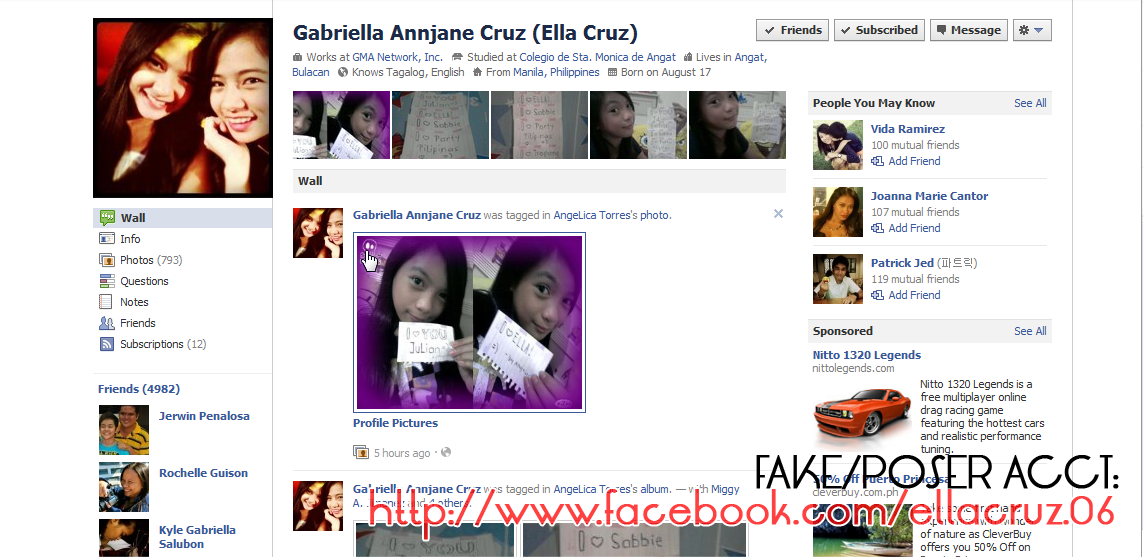 Blocking & Reporting Poser Accounts in FB ~ Official Website Of Ella Cruz