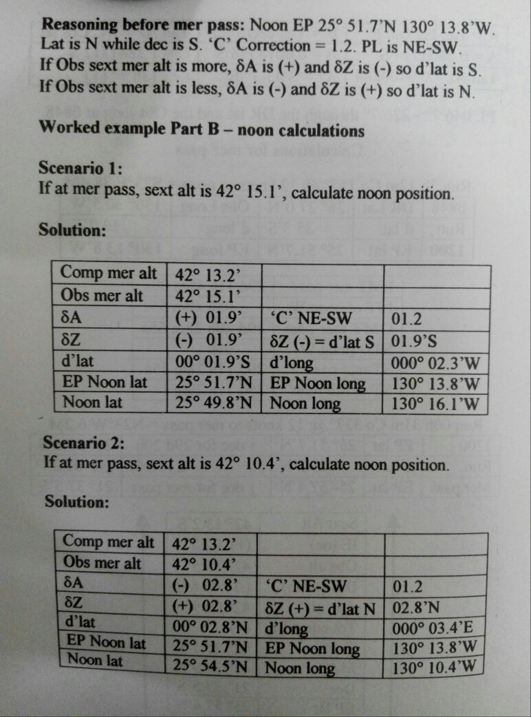 1200 HRS NOON POSITION