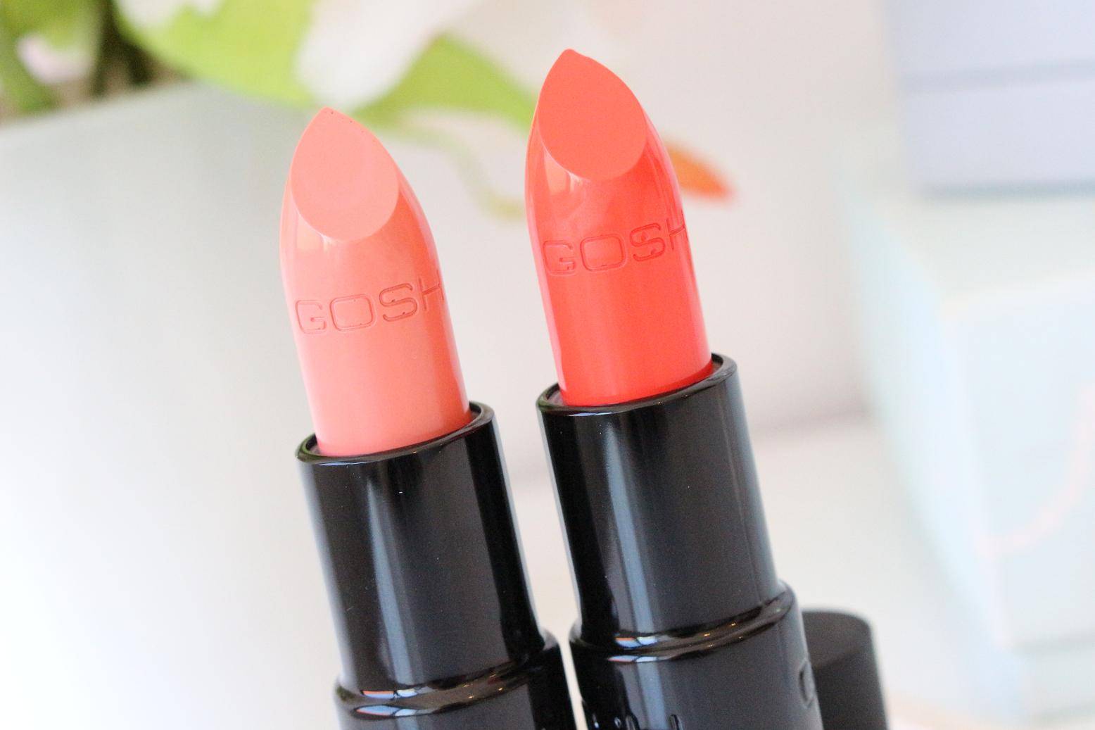 GOSH Velvet Touch Lipstick in Mandarina & Flirty Orange | BeautyLoves