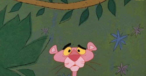 La Pantera Rosa GIF: La Pantera rosa cuando escucha tiros