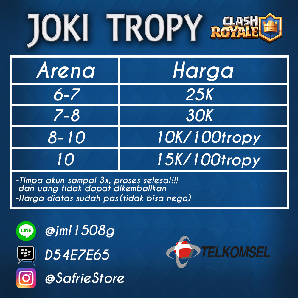 Jasa Joki Tropy Clash Royale ~ Safrie MLDN