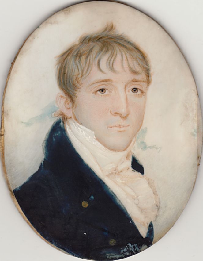3 American Miniature Portraits: Trott, Benjamin - portrait of a man