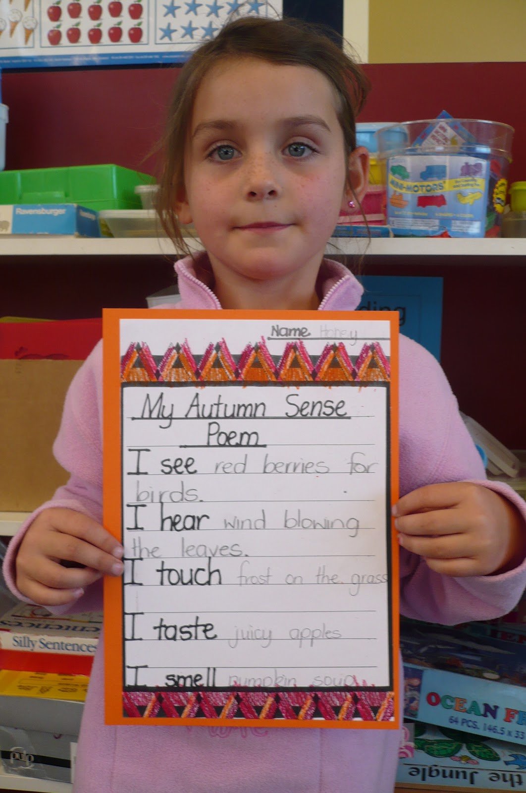 Room 3 Riwaka, Displays: Our Autumn Sense poems