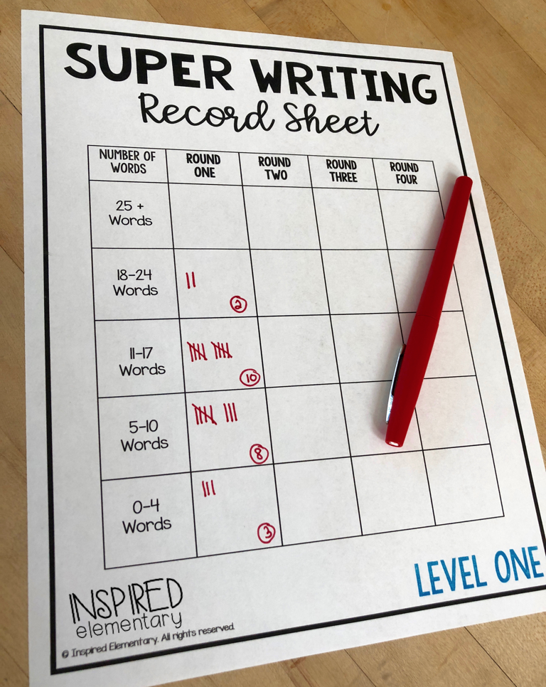SUPER WRITING! · Inspired Elementary