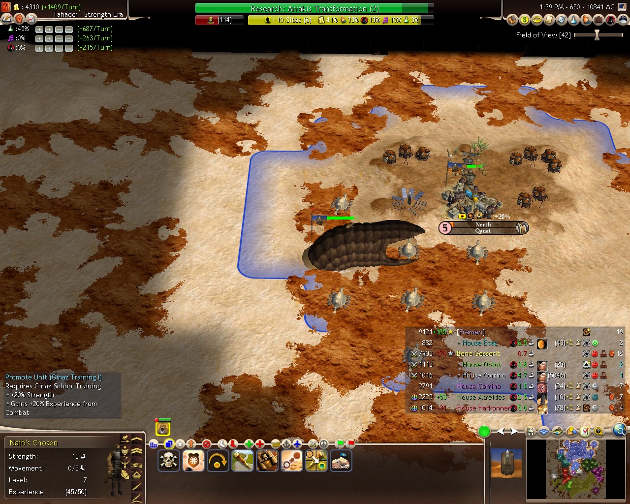The Best Games Ever: Civilization 4 Dune Wars - Ginaz Training Screenshot