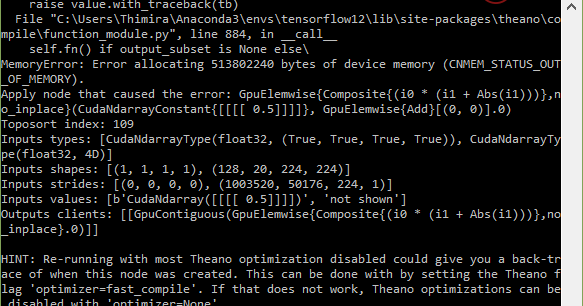 Codes Of Interest Deep Learning Made Fun How To Solve Cnmemstatusoutofmemory Error With