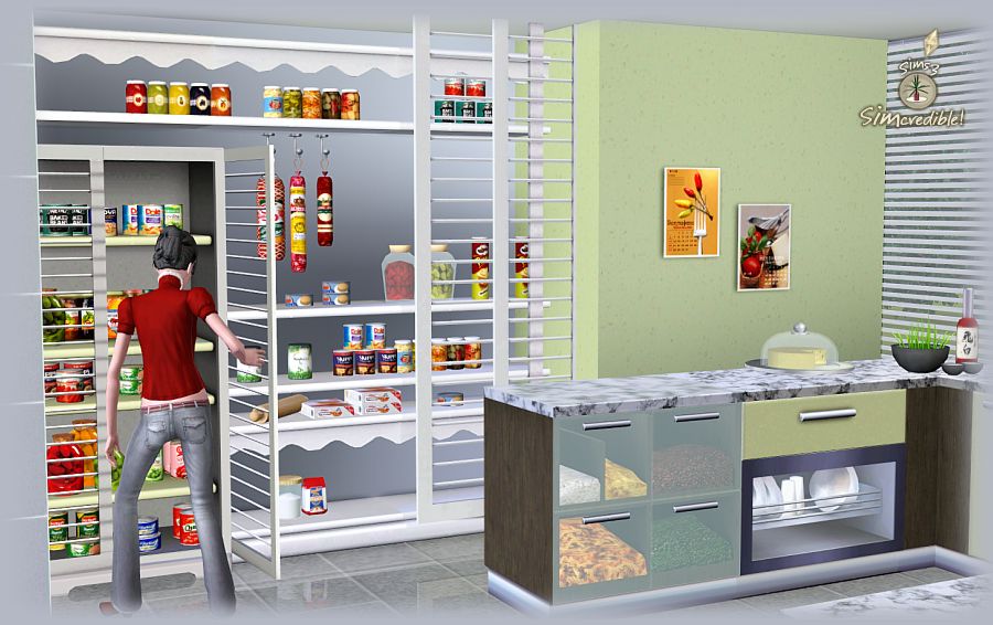 My Sims 3 Blog: Form & Function Kitchen, Pantry and Clutter Set by ...