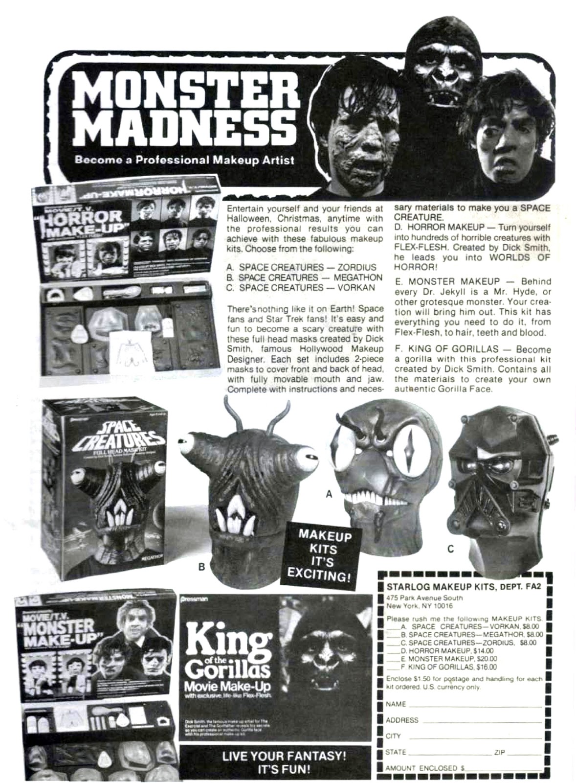 Pressman Space Creaure Masks | Blood Curdling Blog of Monster Masks