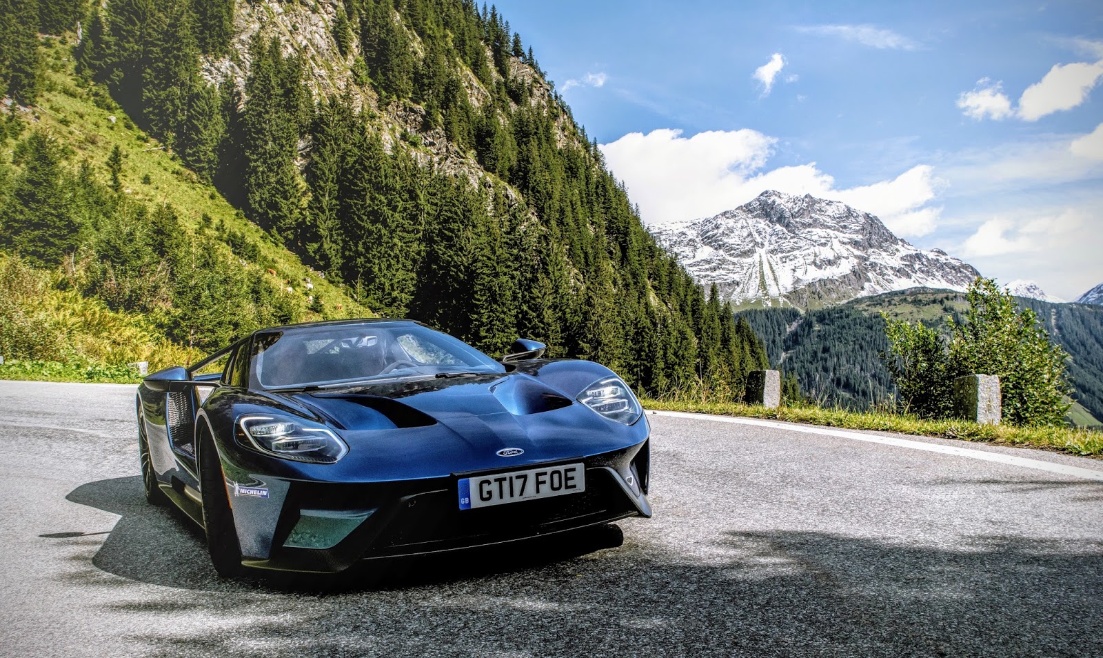 The Ford GT in the Austrian Alps