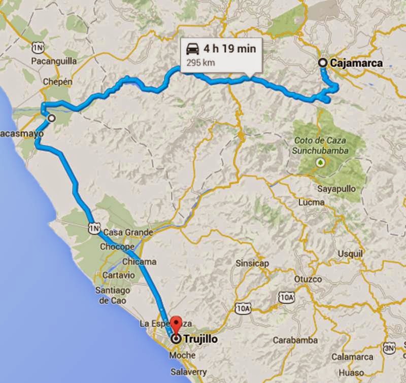 Rosas de ruta: Ruta Cajamarca - Lima (Vía Trujillo)