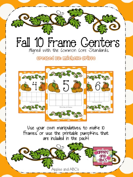 Fall 10 Frame Center - Apples & ABC's