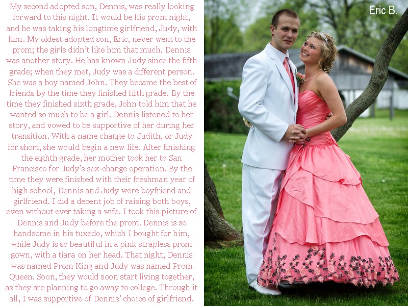 Eric's Transgender Captions: Judy and Dennis' Prom Date