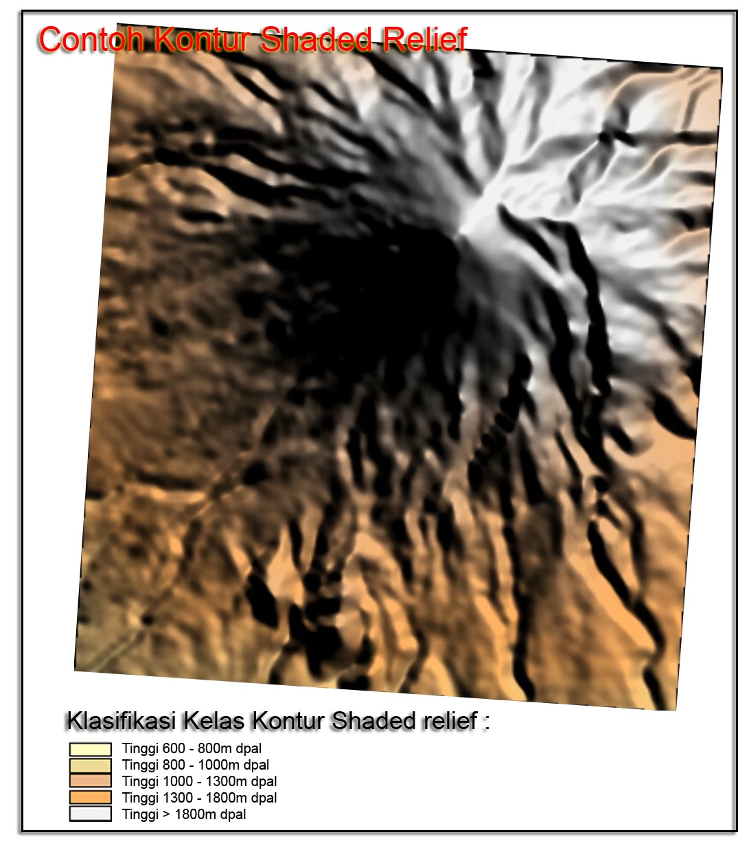 Jual Citra Satelit : Produk KONTUR SHADED RELIEF