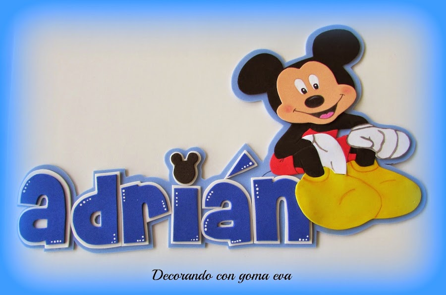 Cartel para la puerta con Mickey | Manualidades