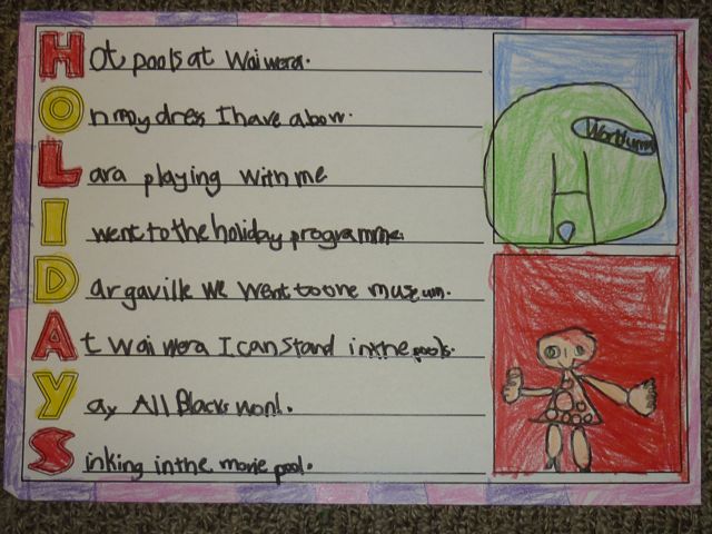 Miss Baker's Beaut Bunch: Look at our holiday acrostic poems!