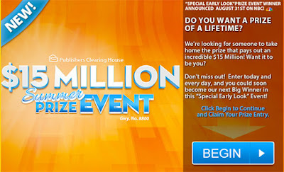 House of Sweepstakes: PCH Win $15,000,000.00 Prize of Lifetime