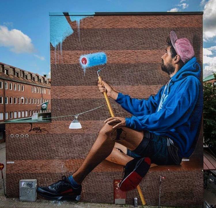GRAFFITI COLLECTION IDEAS: Large scale graffiti realistic mural by Lonac