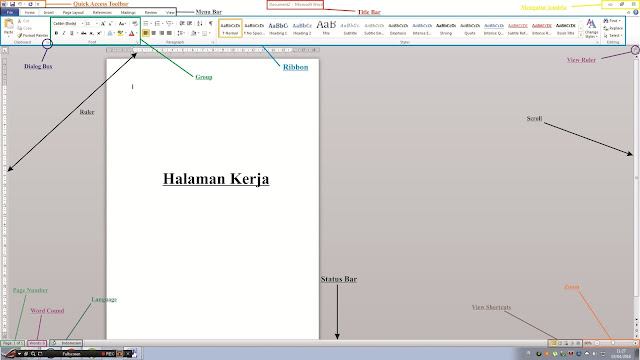 Bagian bagian pada Microsoft word