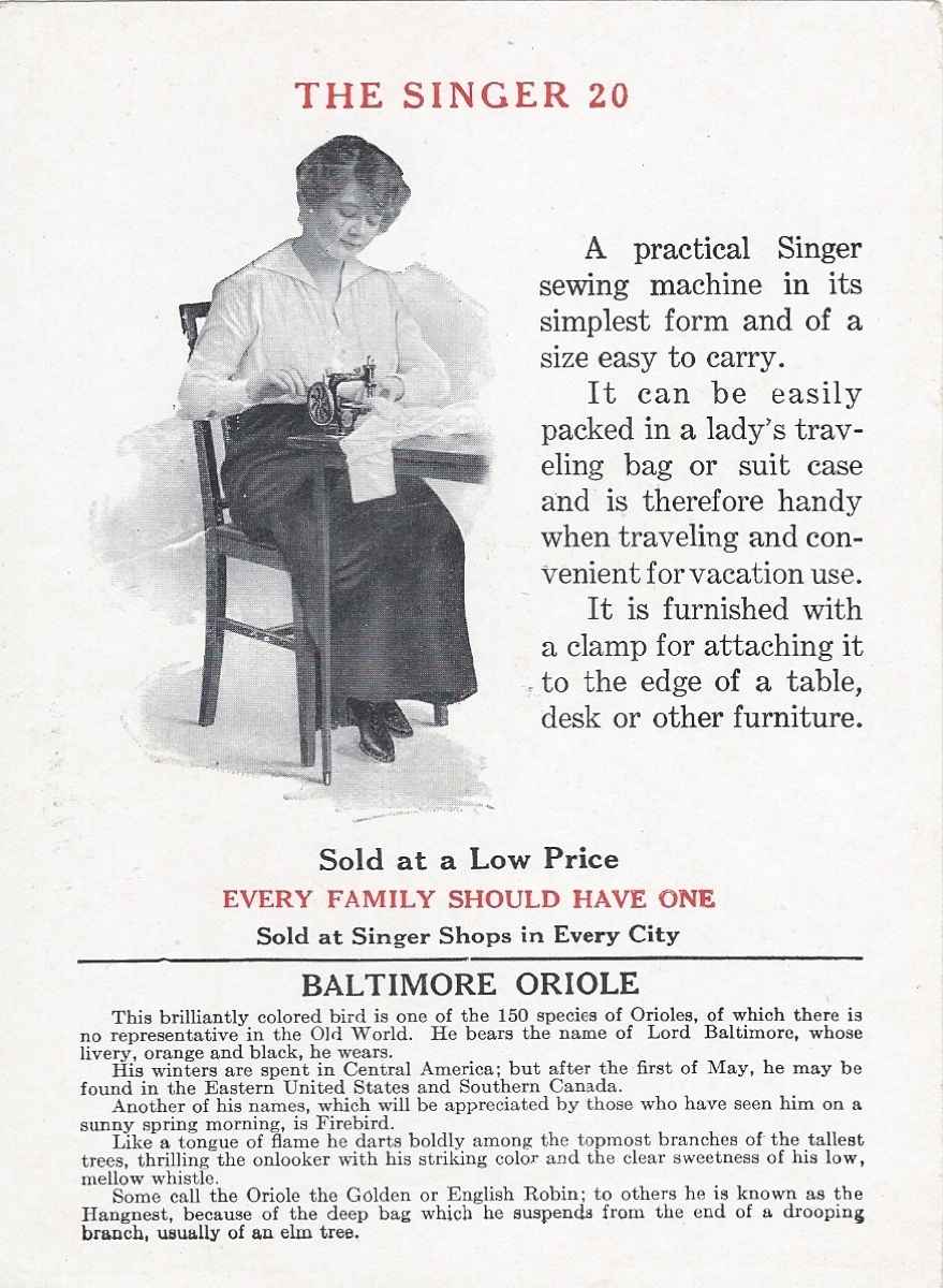 Quilting on the Crescent: Trade Card Tuesday: The American Singer Series