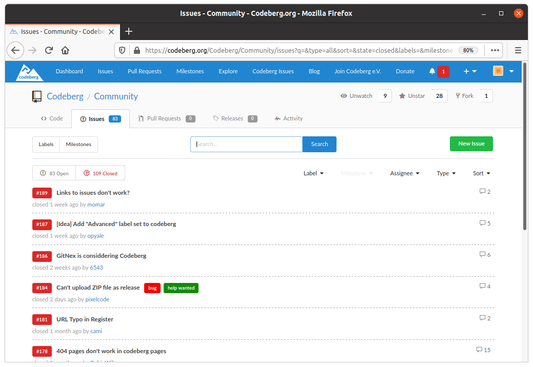An Adventure in Codeberg.org - A Review by A Non-Programmer