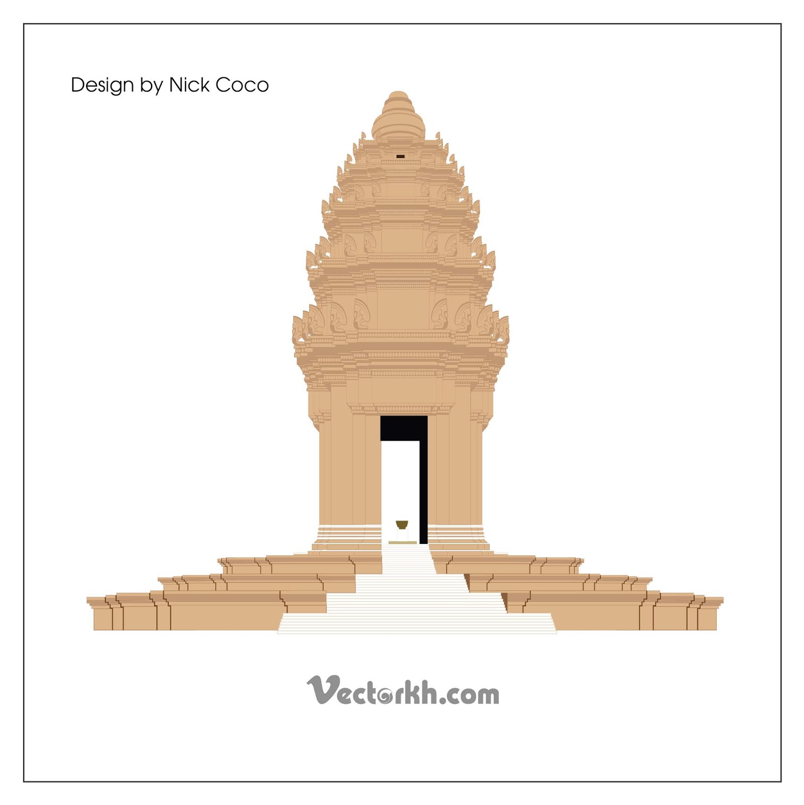 cambodia independence day, cambodia independence monument free vector ...