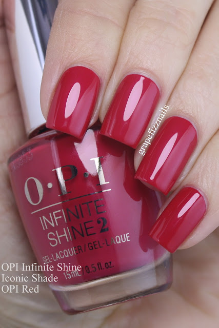 Grape Fizz Nails: OPI Infinite Shine Primer and Gloss and 30 Iconic Shades