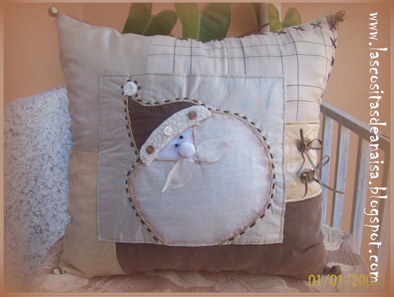 El taller de Anaisa: Cojín de santa en patchwork